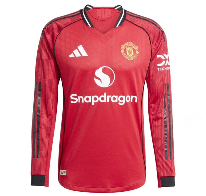 Man. Utd Home 25/26 Long Sleeve Player Issue Kit – FPTSPORTZ
